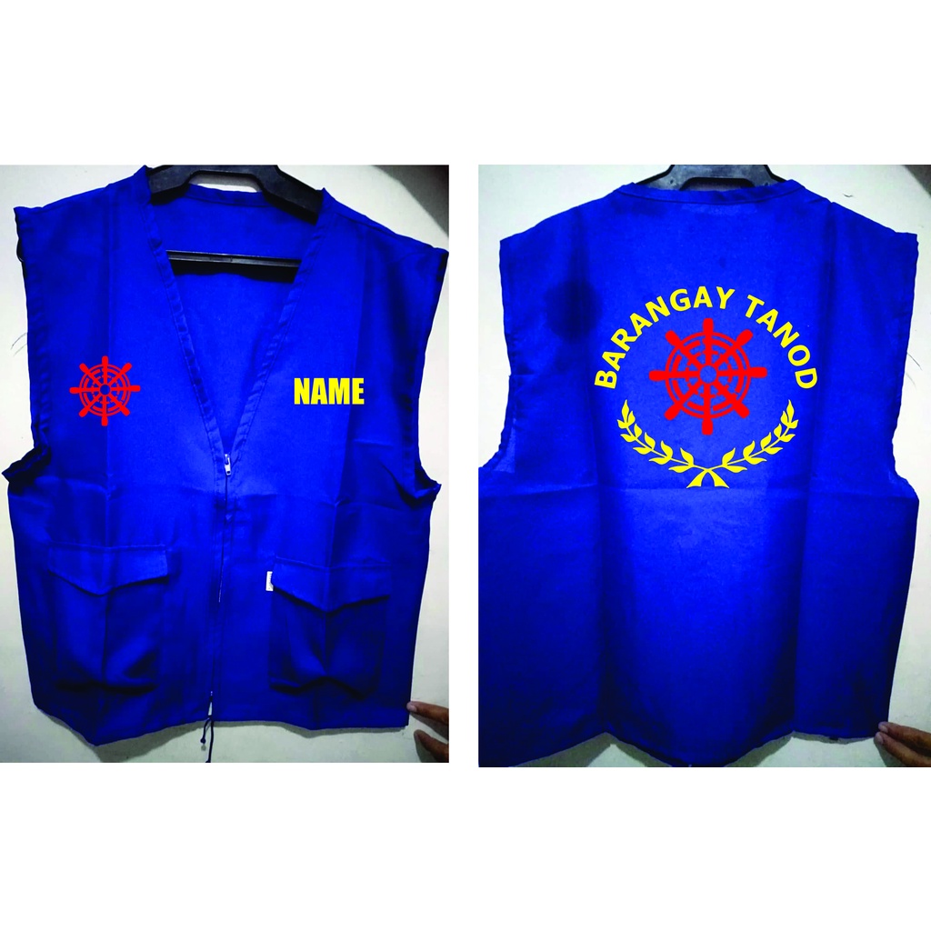 BARANGAY TANOD VEST WITH PRINT | Shopee Philippines