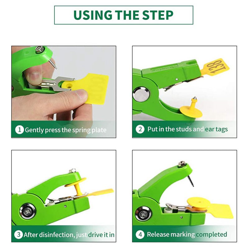 Ear Tag Pliers Ear Tag Sheep Marker Applicator 001-100 Ear Tags for ...