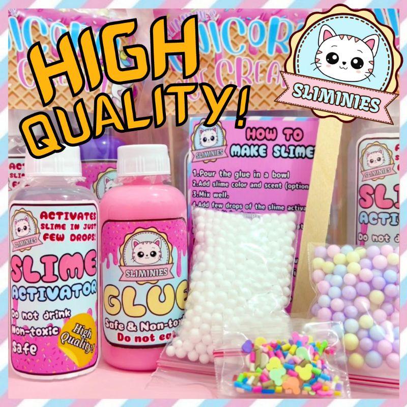 UNICORN ICE CREAM SLIME KIT MINI SLIMINIES | Shopee Philippines