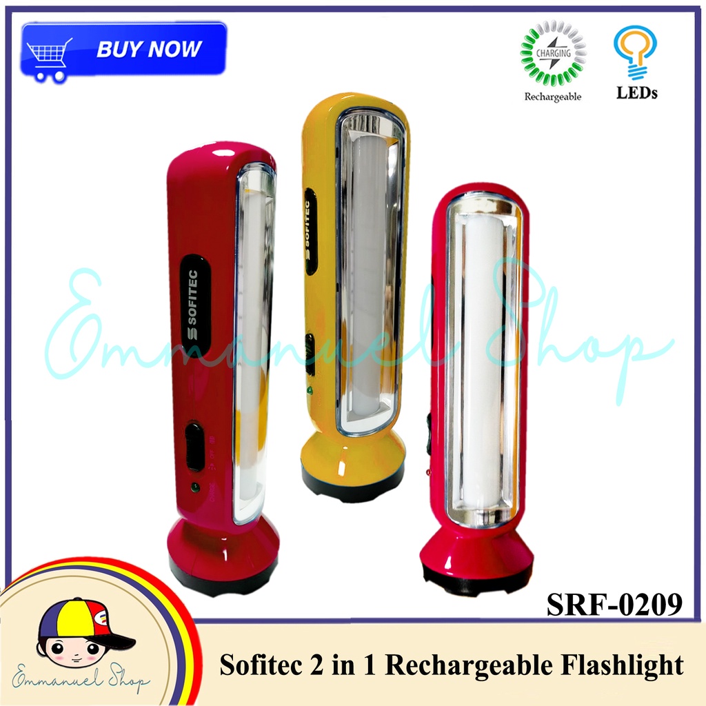 2 in 1 Rechargeable Emergency LED Light Portable Camp Light SOFITEC SRF ...