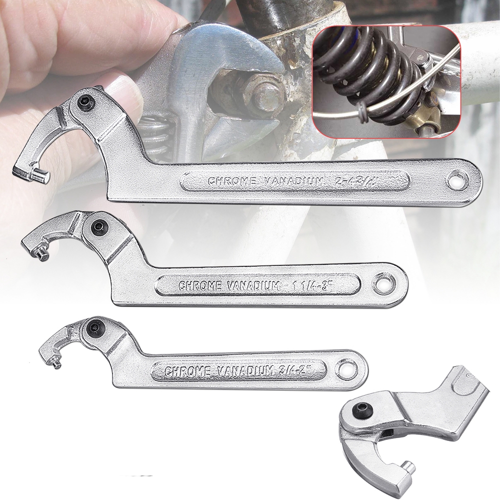 Adjustable Hook C Type Wrench Spanner Tool Nuts Bolts Hand Tool ...