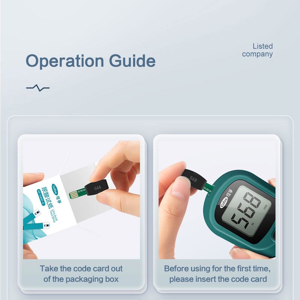 Cofoe Uric Acid Testing Meter Kit Gout Tester and 50pcs Test Strips ...