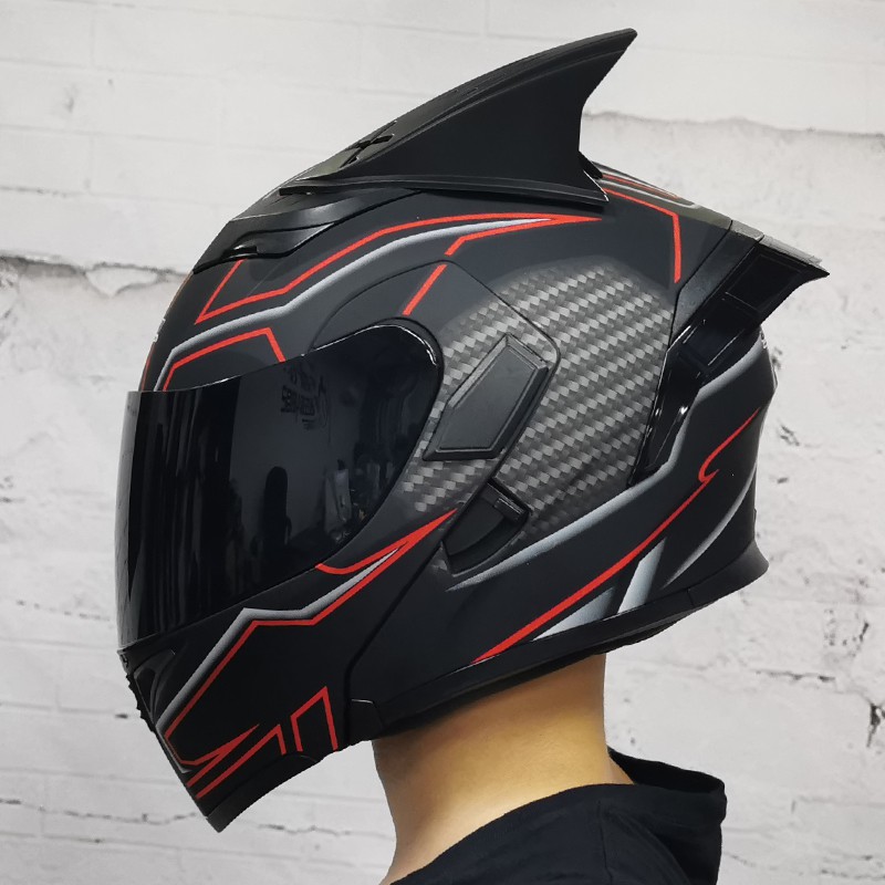 Motorcycle helmet dual lens detachable helmet flip racing helmet ...