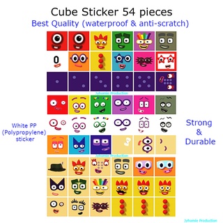 original packing Numberblocks Sticker 54 pieces Waterproof Quality ...