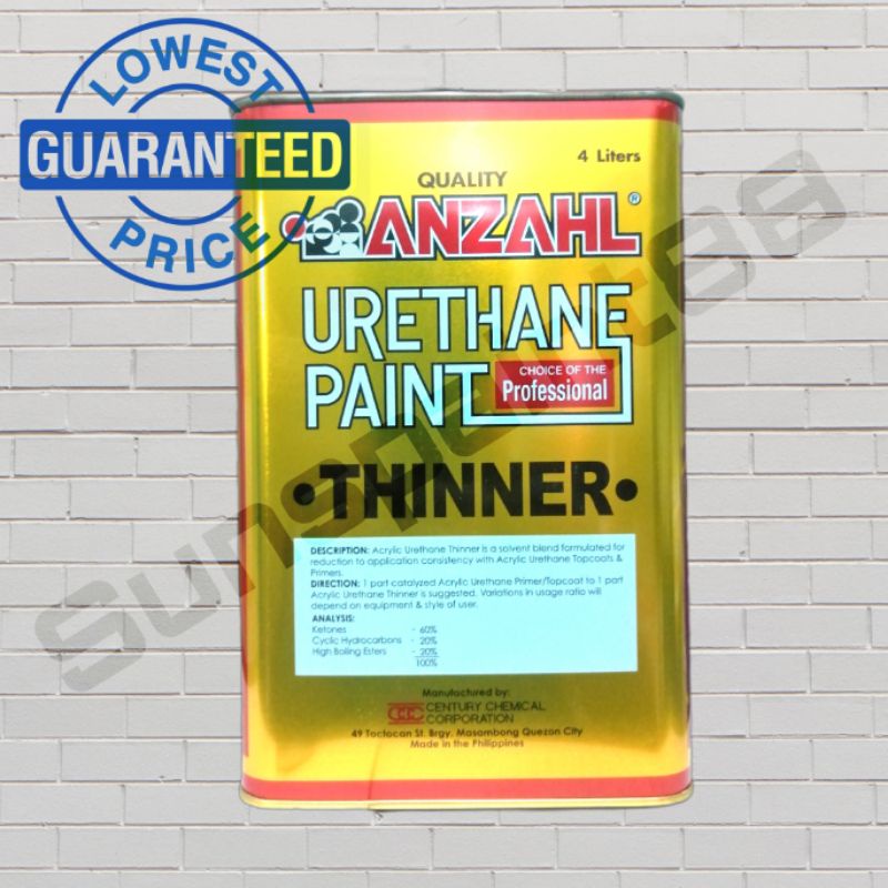 Anzahl Urethane Paint Thinner (4L) | Shopee Philippines
