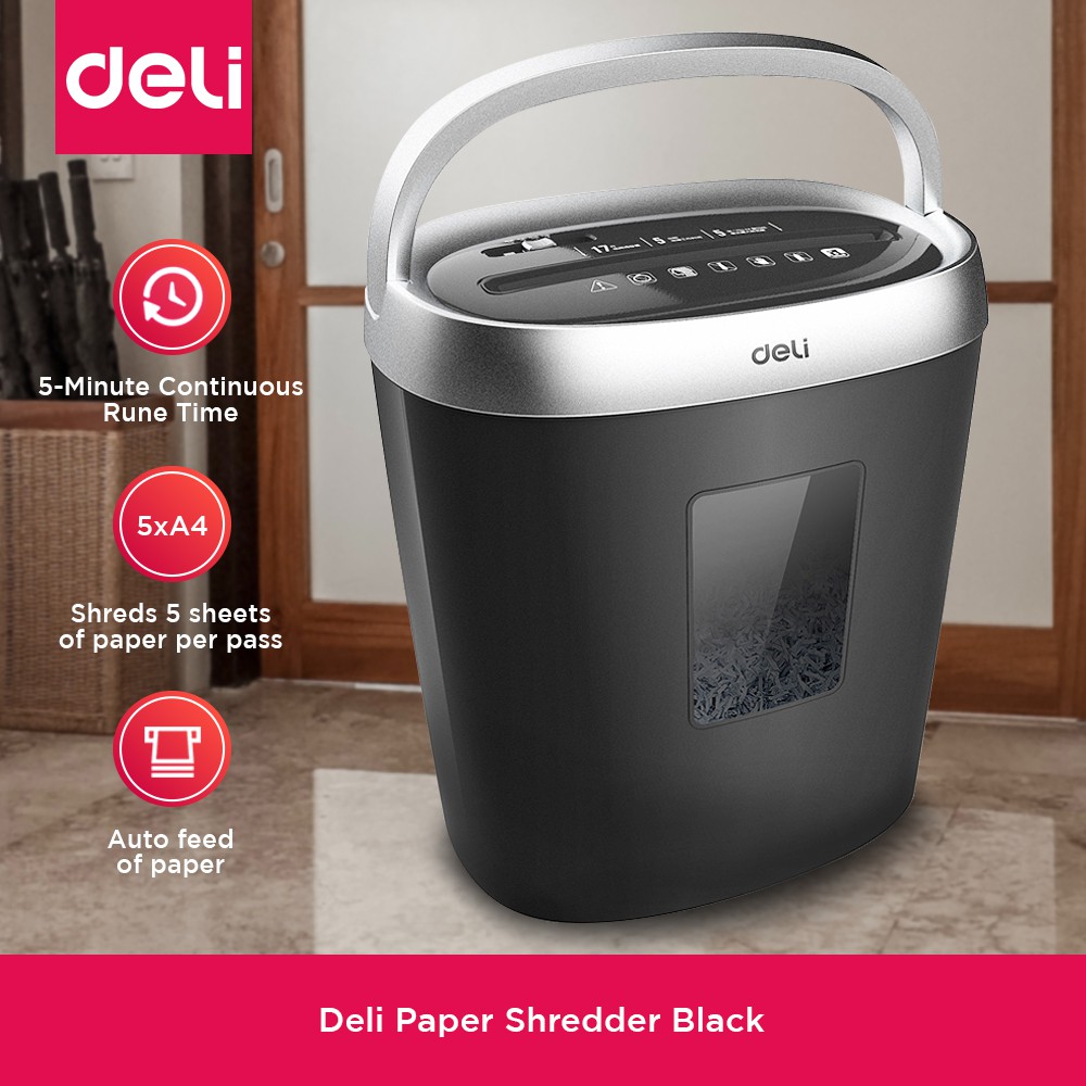 Deli Paper Shredder E9929 Black (Automatic) | Shopee Philippines