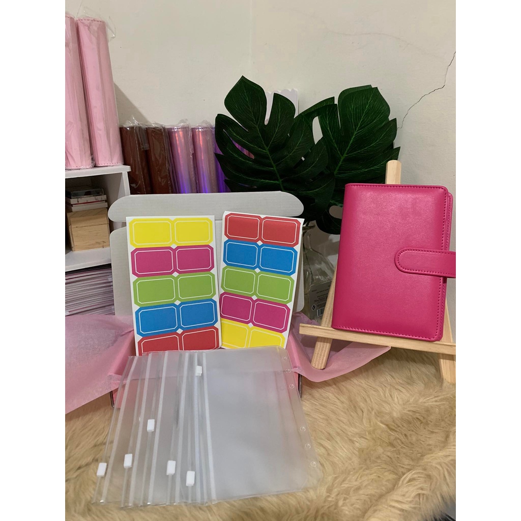 Money Budget Organizer/Binder with 6 Ziplocks and 2 Labels Set with Box ...