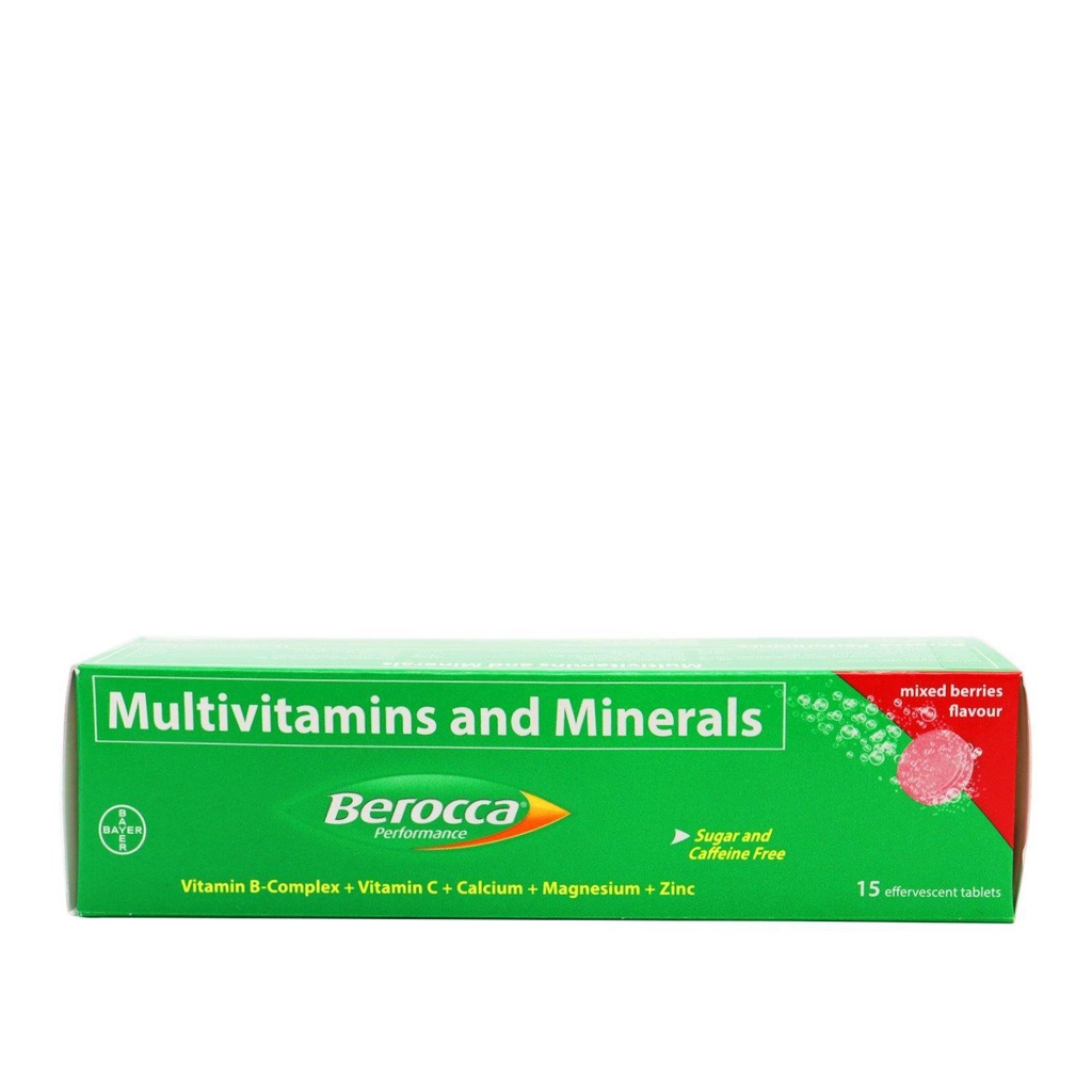 Berocca Mixed Berries Energy Vitamins Effervescent Tablets - 15s ...
