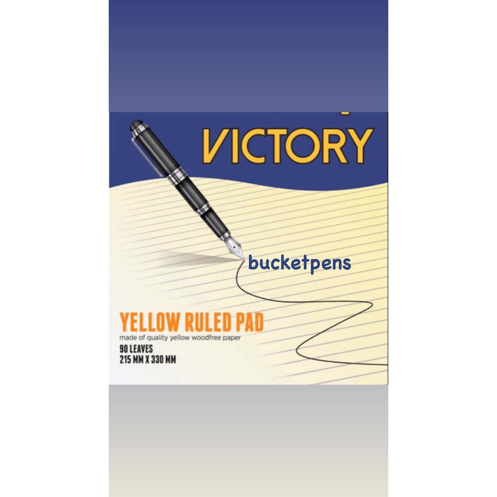 VICTORY YELLOW PAD 90 LEAVES 64GSM | Shopee Philippines
