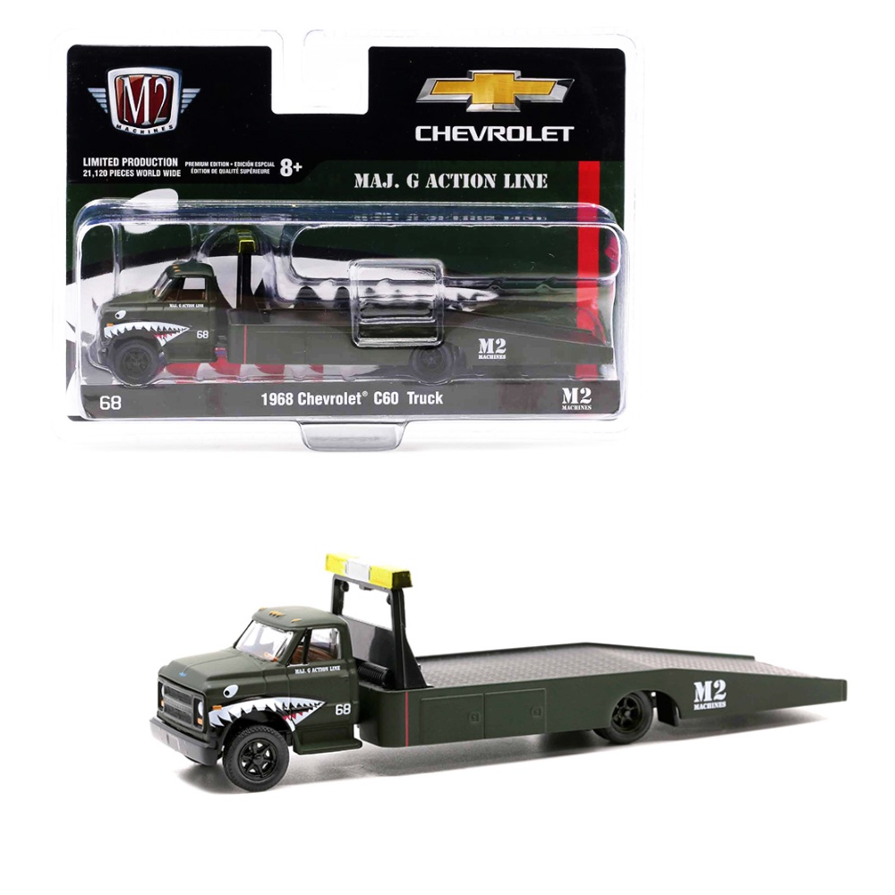 M2 Machines 1/64 Scale Auto Hauler 1968 Chevrolet C60 Flatbed Truck MAJ ...