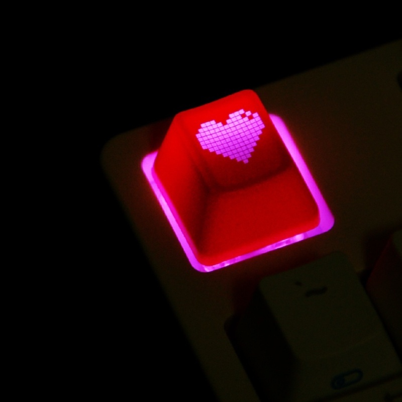 Mini Cute Keycaps Mechanical Keyboard Love ESC Keycap Heart-shaped ...