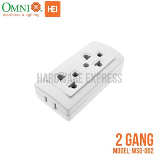 OMNI Surface Convenience Outlet w/ Ground 10A 250V 2 / 3 Gang WSG-002 ...