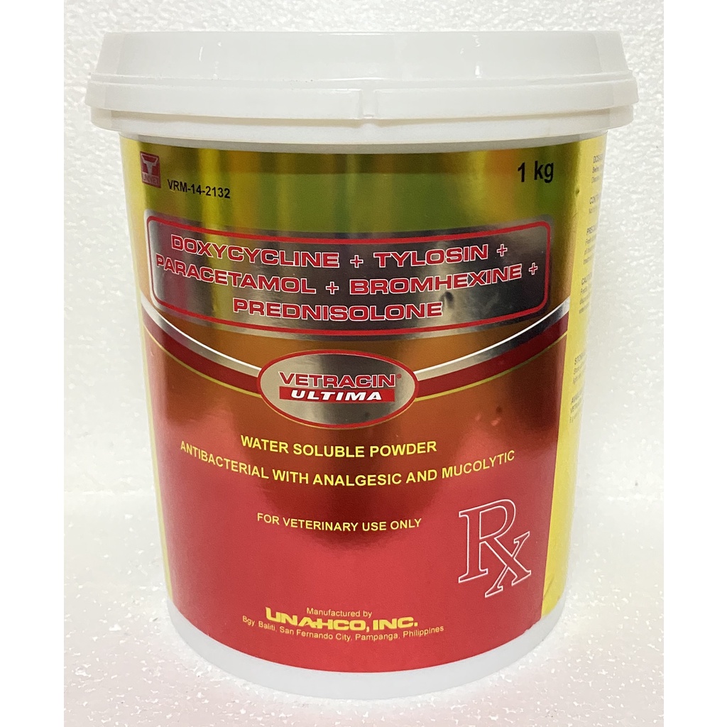 VETRACIN ULTIMA 1KG - ANTIBACTERIAL WITH ANALGESIC AND MUCOLYTIC ...