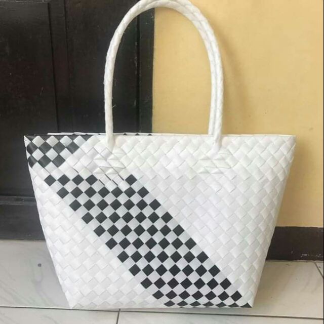 Plastic Bayong Bag - Mix 2 color - Hard Material | Shopee Philippines