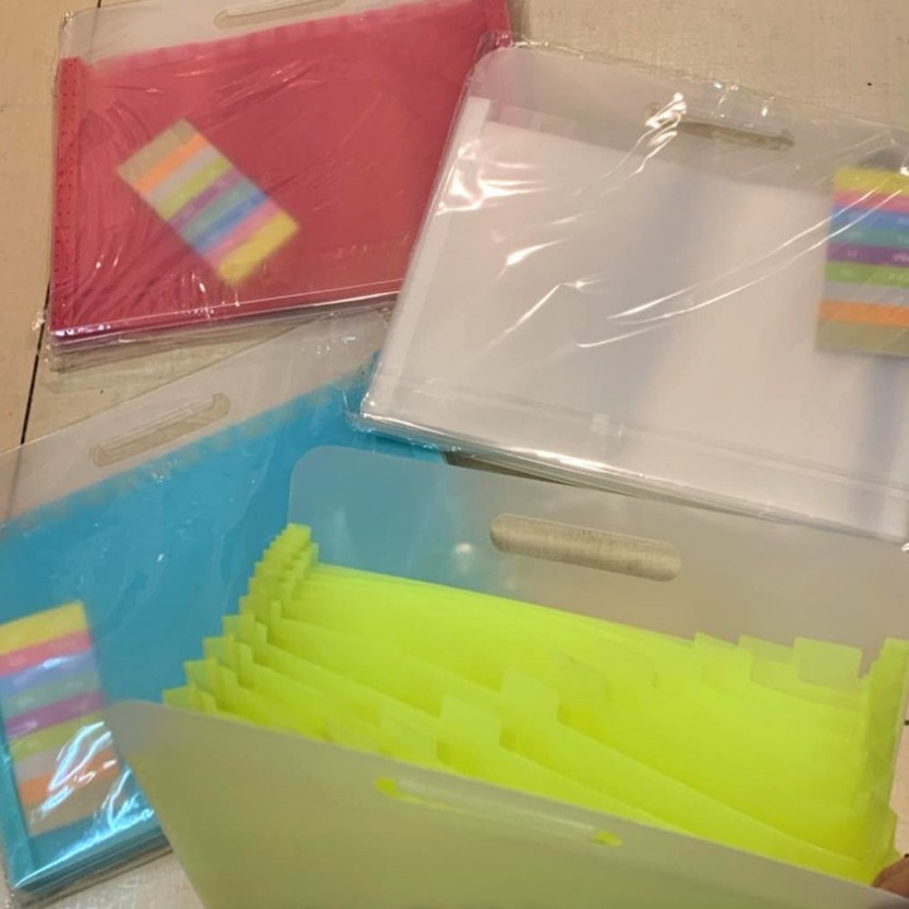 CY0480 A4 SIZED 12 POCKETS HANDHELD EXPANDABLE ENVELOPE | Shopee ...