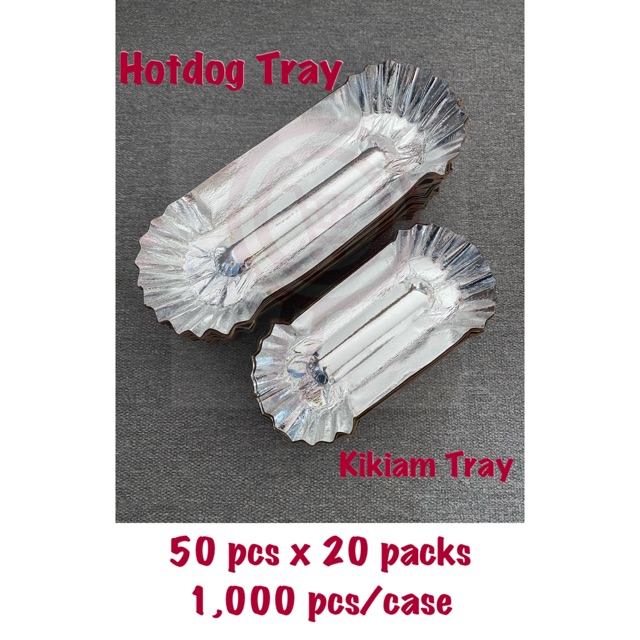 50 pcs. | Siomai/Hotdog Tray / Kikiam Tray Silver | Shopee Philippines