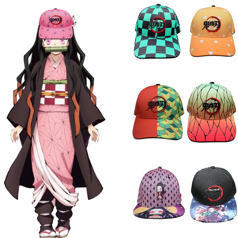 Anime Demon Slayer Kamado Tanjirou Kamado Nezuko Hat Baseball Trucker ...