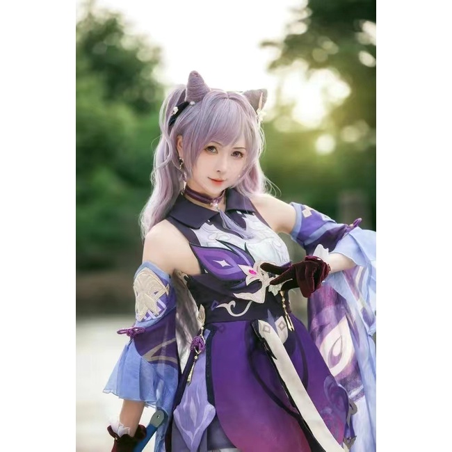Game Genshin Impact Keqing Cosplay Halloween Ke Qing Cute costume ...