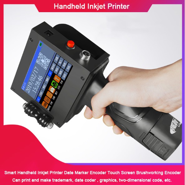 mobile portable hand jet handheld thermal inkjet printer for logo/ expiry date/batch code ...