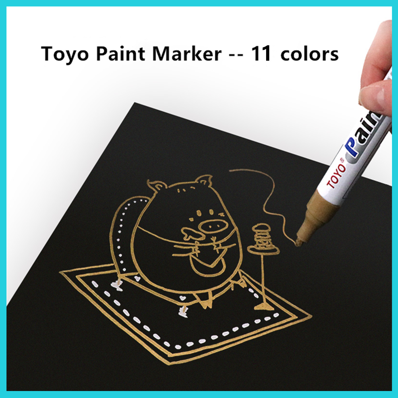 11 PCS Toyo Paint Marker Set Neon Highlighter Pen Set Waterproof SA101 ...