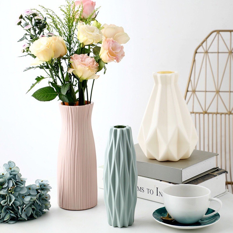 ☀Ultra Low Price☀ Modern Paper Folding Style Plastic Flower Vases ...