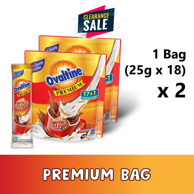 Ovaltine Premium Sticks in Bag (18s) Pair Bundle | Shopee Philippines