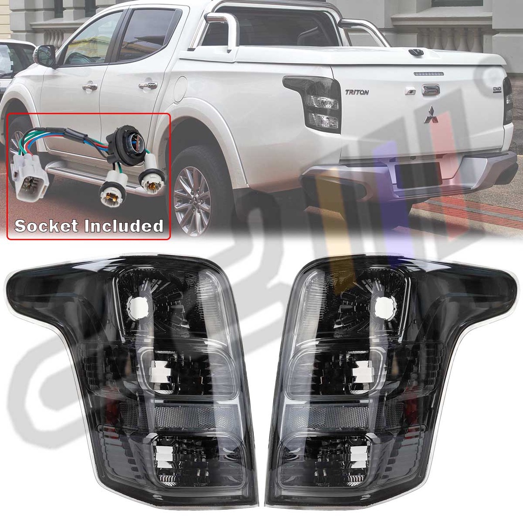 Mitsubishi Triton 2015-2018 Smoke Lens Rear Tail Light Tail Lamp Lampu ...