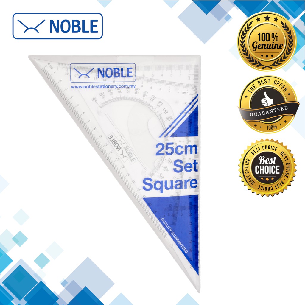 NOBLE Triangle Set Square (25cm, 30/60 & 45/90 Degrees) | Shopee ...