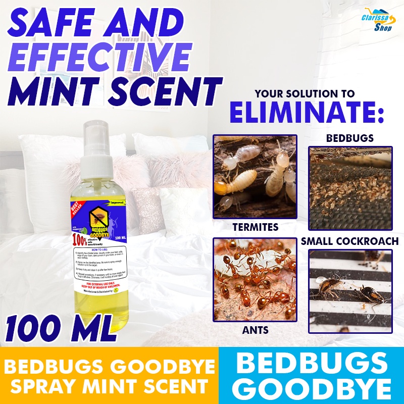 Bedbugs Goodbye Spray 100ml Natural Bedbugs Killer Bedbugs Remover ...