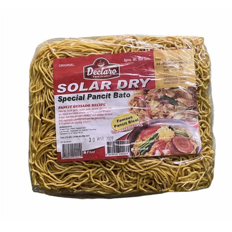Declaro - Solar Dry Special Pancit Bato 500grms | Shopee Philippines