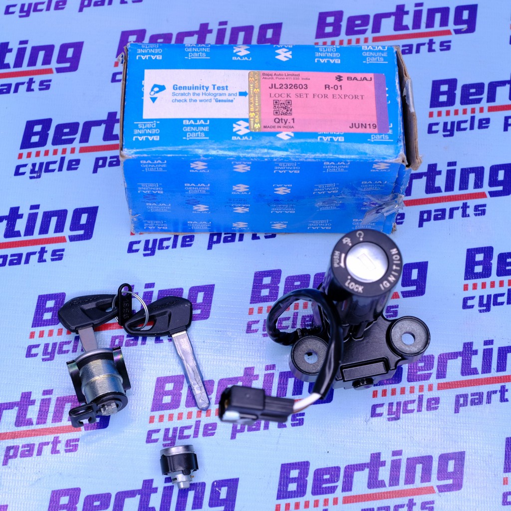 IGNITION SWITCH LOCK AND KEY SET Rouser NS200 200NS Genuine JL232603 ...