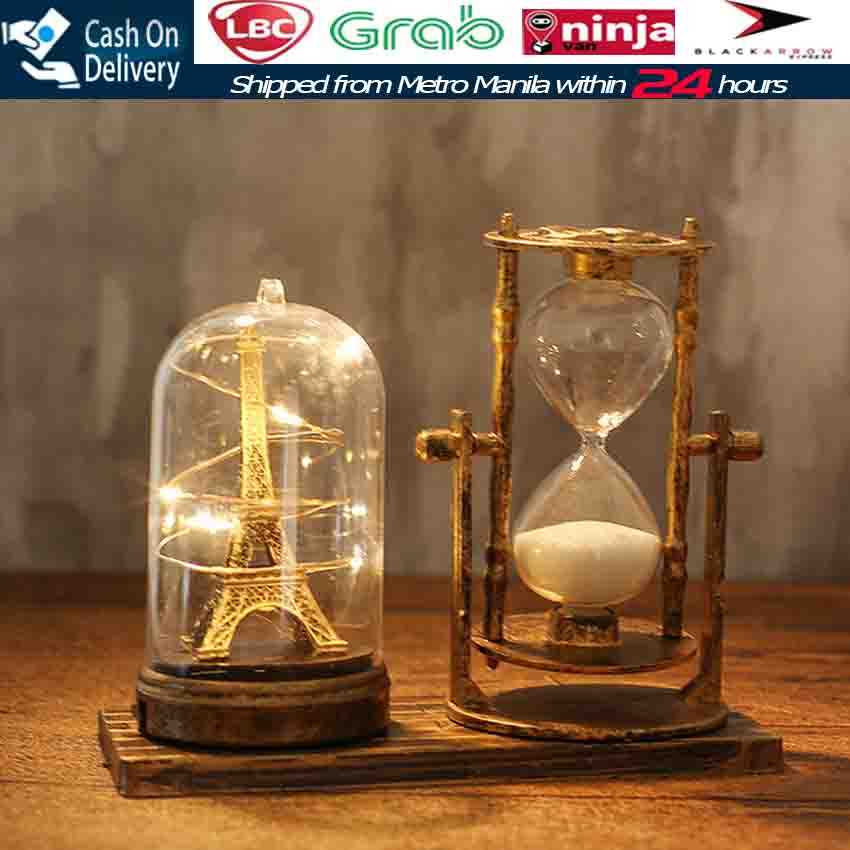 Vintage Sand Timer Hourglass Desktop Decor Clock Lamp for Birthday Gift ...