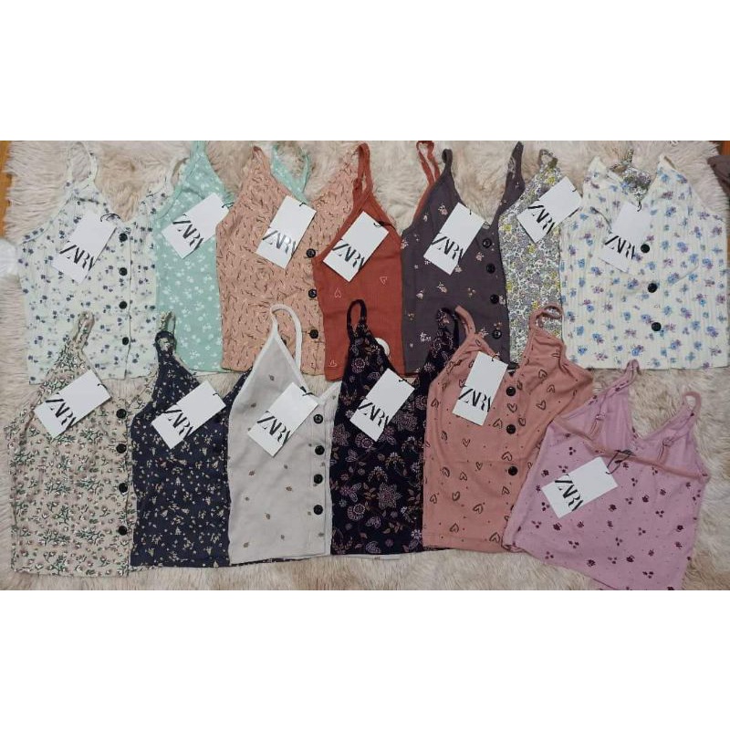 ZARA PRINTED SANDO (STRAP ADJUSTABLE) | Shopee Philippines