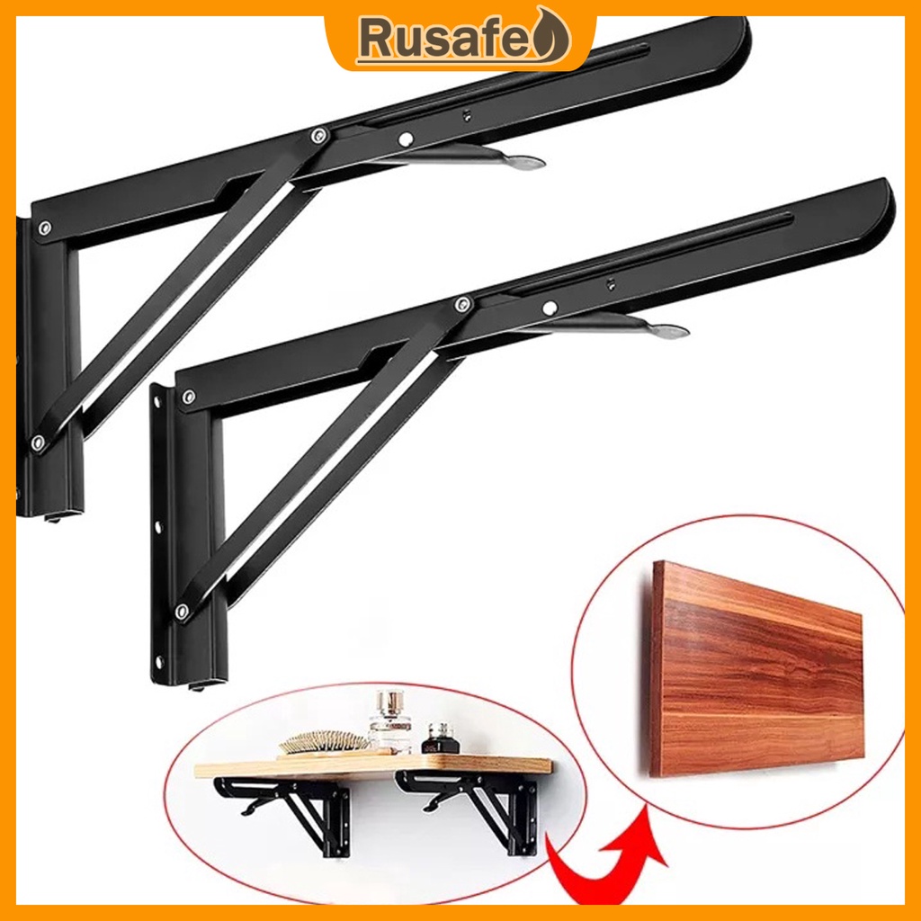 Folding Angle Bracket 2 PCS Adjustable Foldable Wall Mounted Folding ...