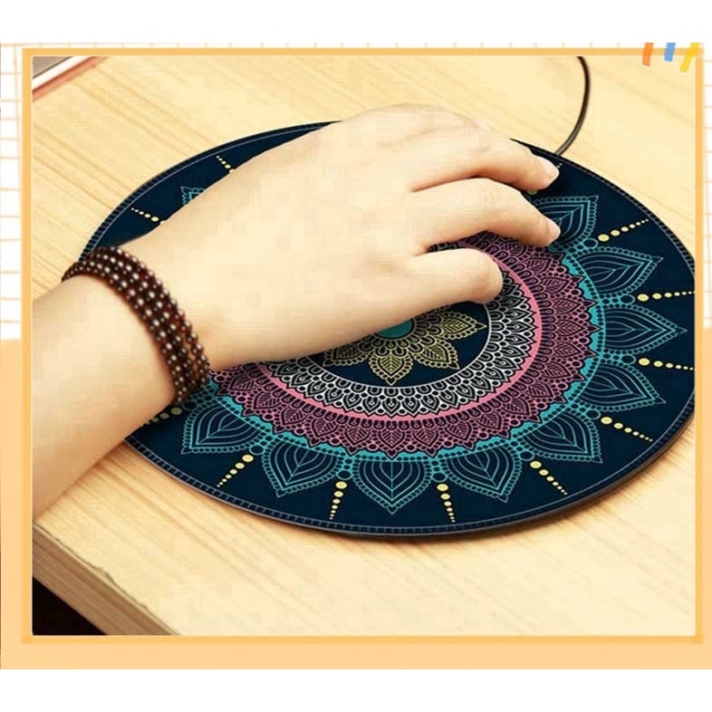 Circle Mouse Pad Cartoon Art Design Mousepad Round Office Mice Pad ...