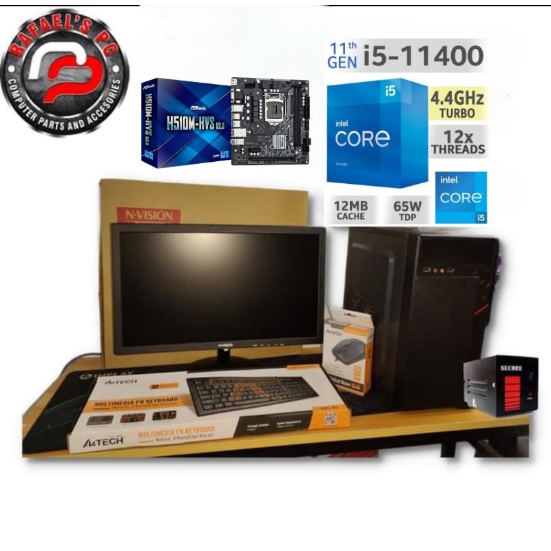 PC SET CORE i5 11Th Gen | 8Gb RAM | 120Gb SSD | 19" LED MONITOR ...