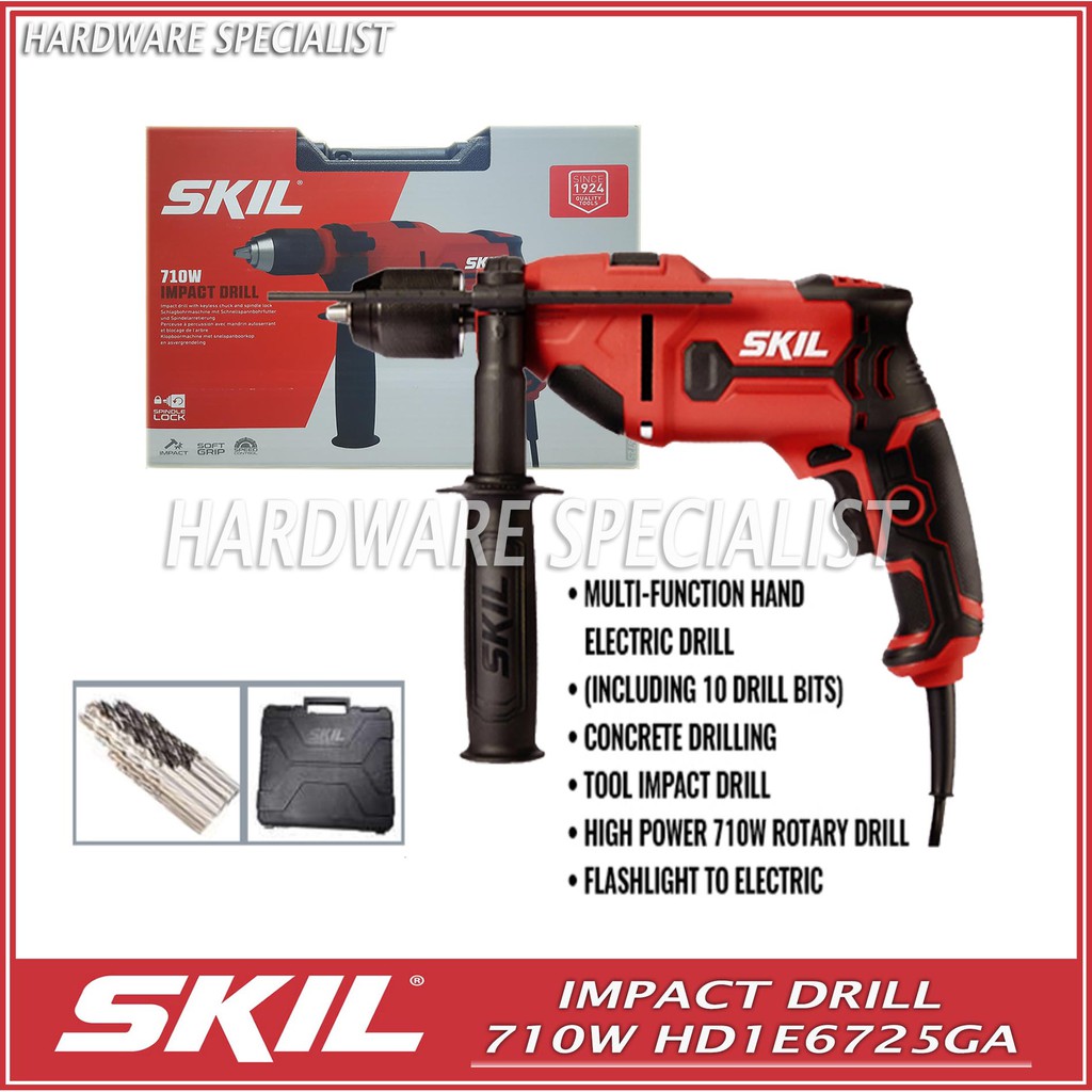 SKIL Impact Drill 710W HD1E6725GA with Plastic Case Original Authentic ...