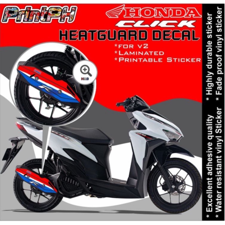 Heatguard Decals Sticker for Honda Click v2 (Printed and Laminated ...