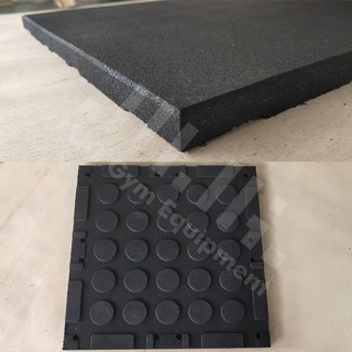 High Density Rubber Mats with Free Connectors / 0.5 x 0.5 m / 25 mm ...