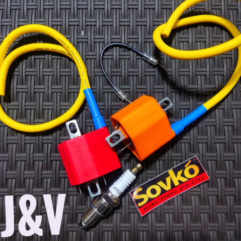 PITSBIKE DIAMOND RACING COIL WITH SOVKO 3 ELECTRODE RACING SPARK PLUG ...