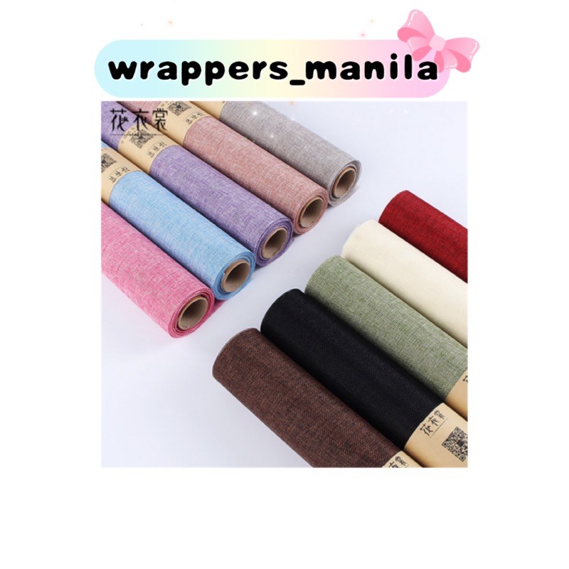 Floral Wrapping Net Yarn Colored Linen Bouquet Wrapper | Shopee Philippines