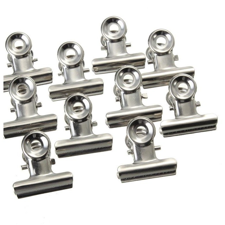 [KEN] 60-Pack Heavy Duty Metal Hinge Clips, Silver Bulldog Clips ...