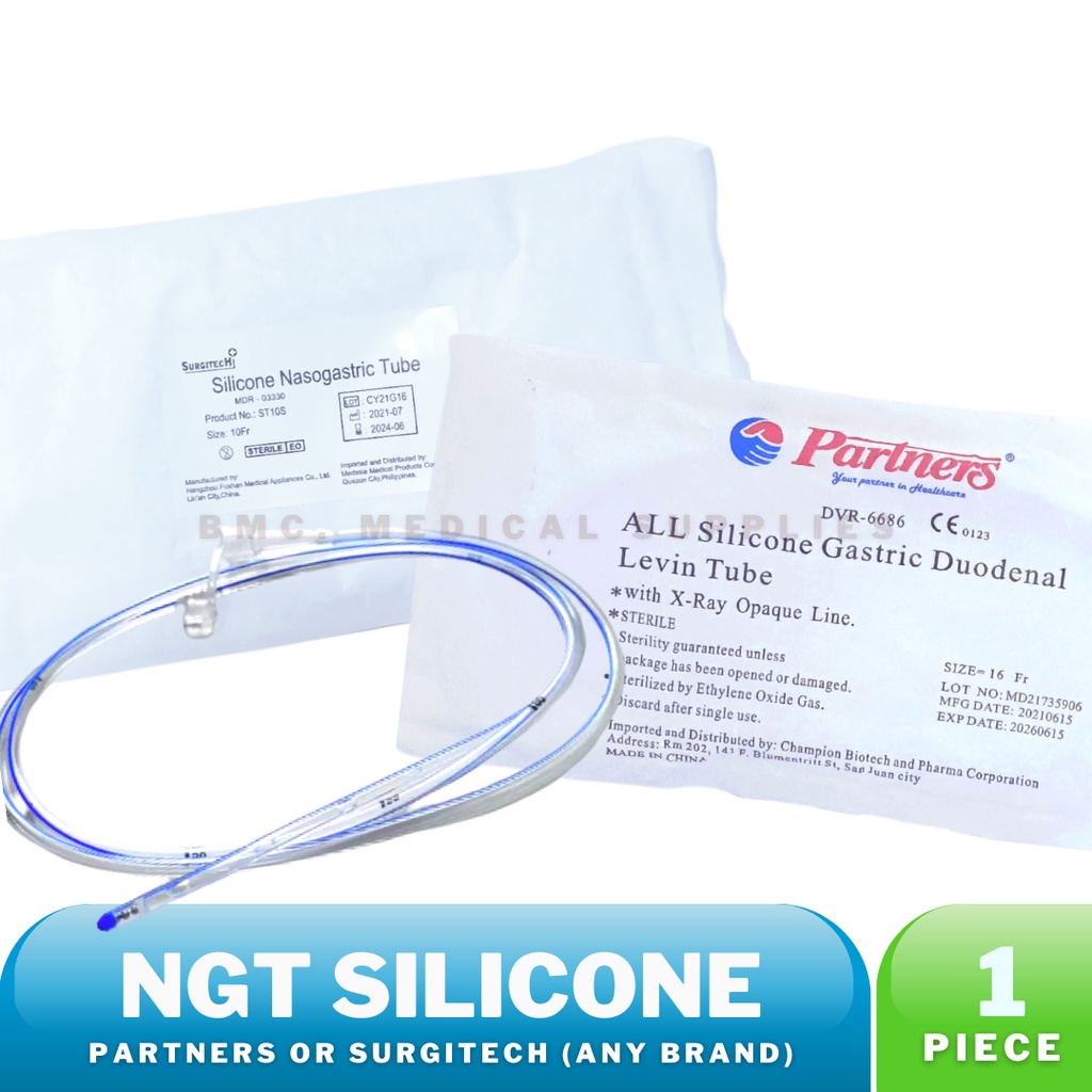 NGT Silicone Nasogastric Tube | Surgitech or Partners | Shopee Philippines