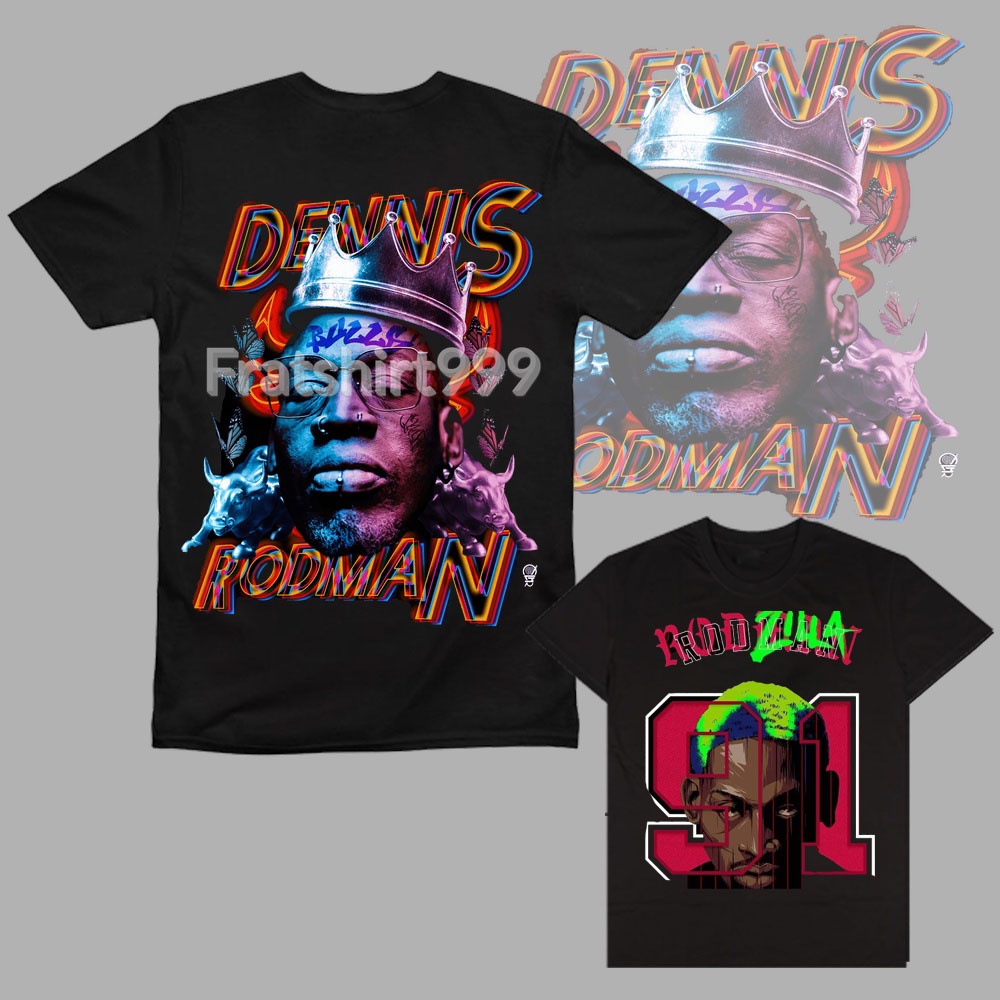 Dennis Rodman NBA shirt bootleg rap tees retro band Dark violet graphic ...