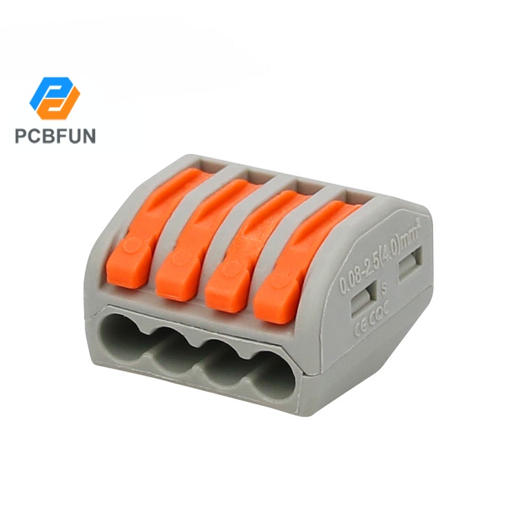Pcbfun Spring Lever Terminal Block Electric Cable Universal Compact