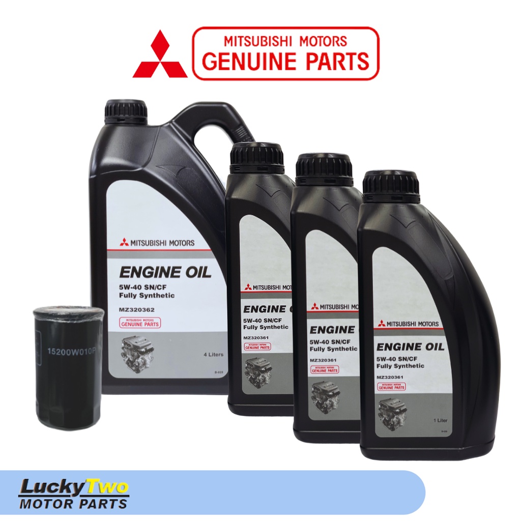 Mitsubishi Genuine Motor Oil Fully Synthetic 5W-40 for 4D56 with Oil ...