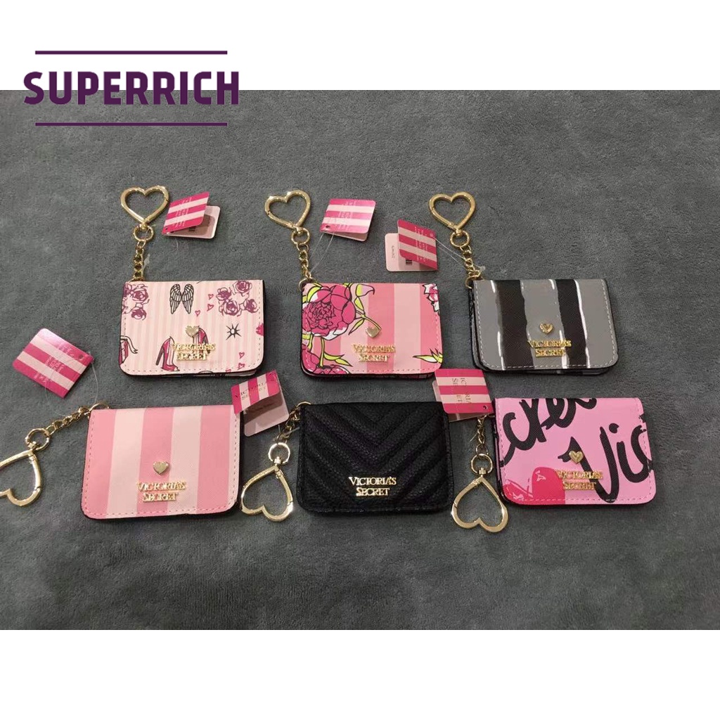 Original new victoria's secret PinkStripe organ type card holder, VS ...