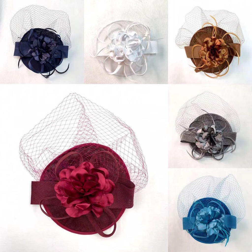 Miss Chic Royal British Wedding Headpiece Big Fascinator Hat Mesh ...