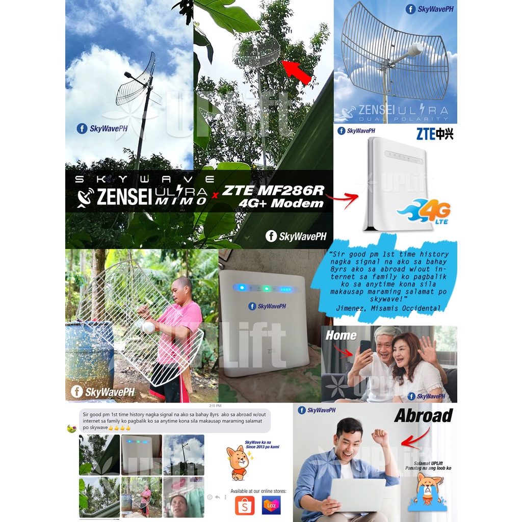 ZTE MF286R 4G+ LTE-Advanced Gateway Cat6 300Mbps Modem for Globe Smart ...