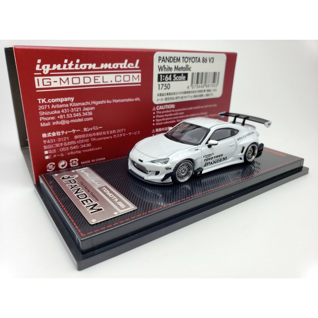 1:64 Ignition Model Toyota 86 V3 PANDEM White Metallic JDM IG1750 Japan ...